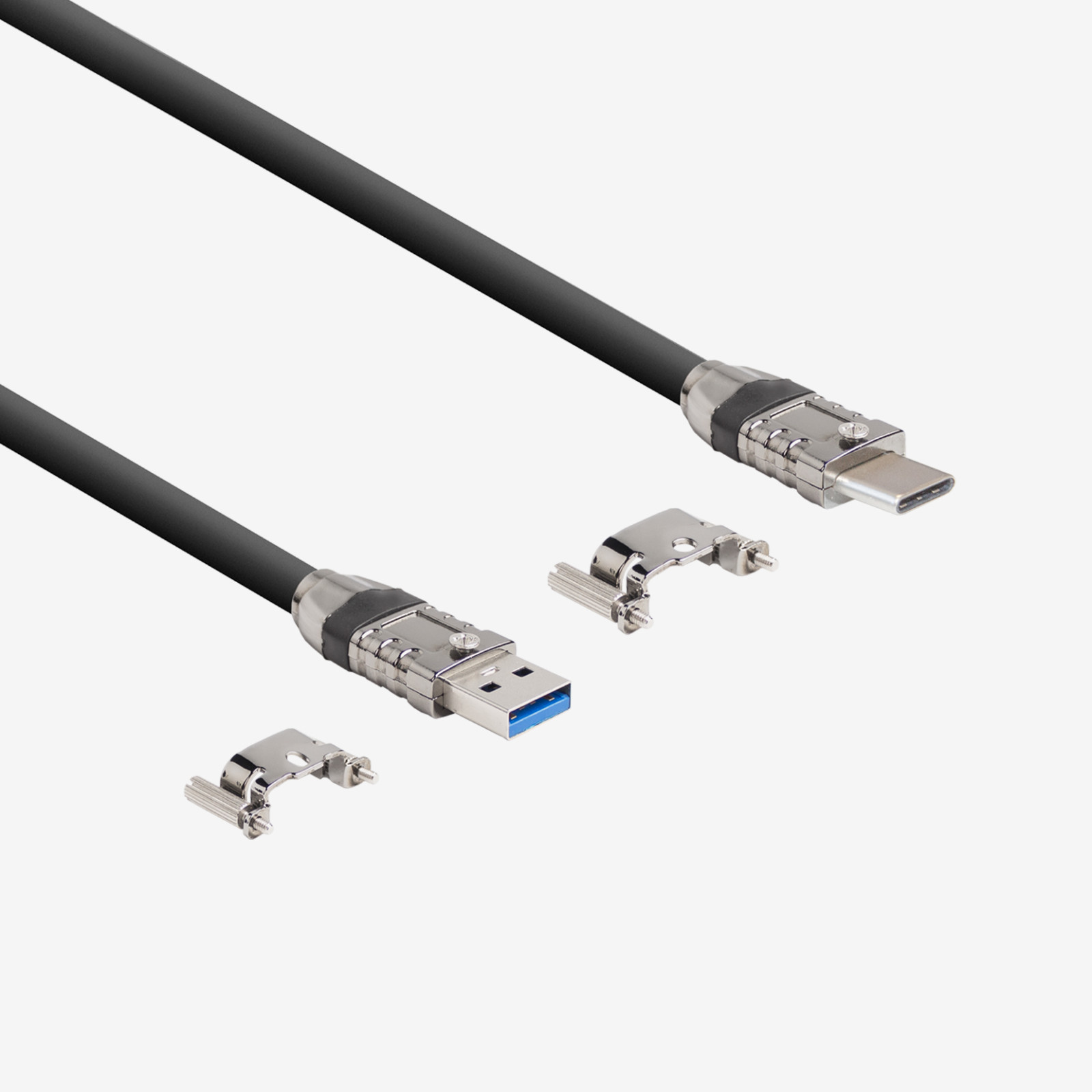 USB 3, standard cable, straight, screwable, 5 m