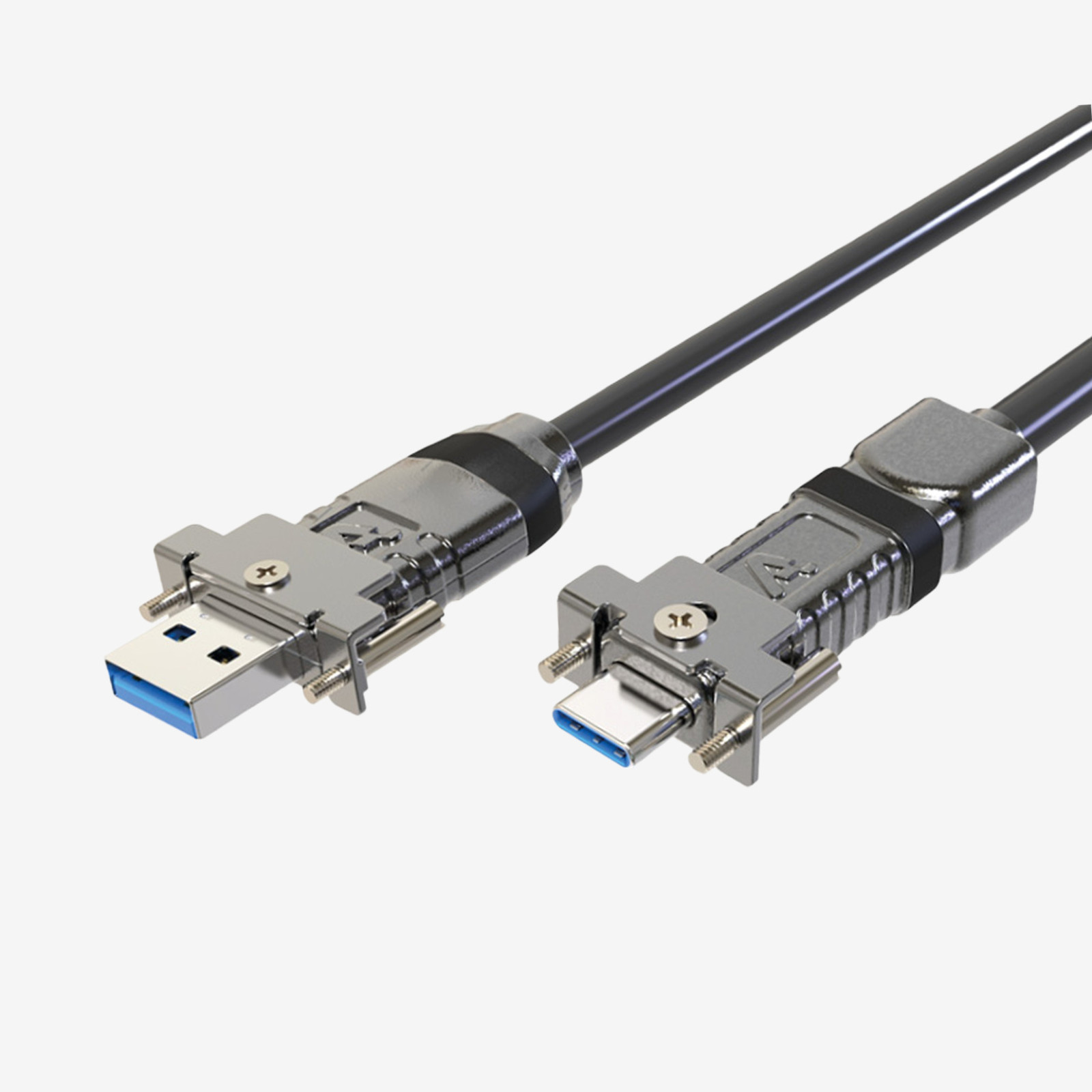 USB3 AOC, USB-A USB-C, straight, screwable, 10 m